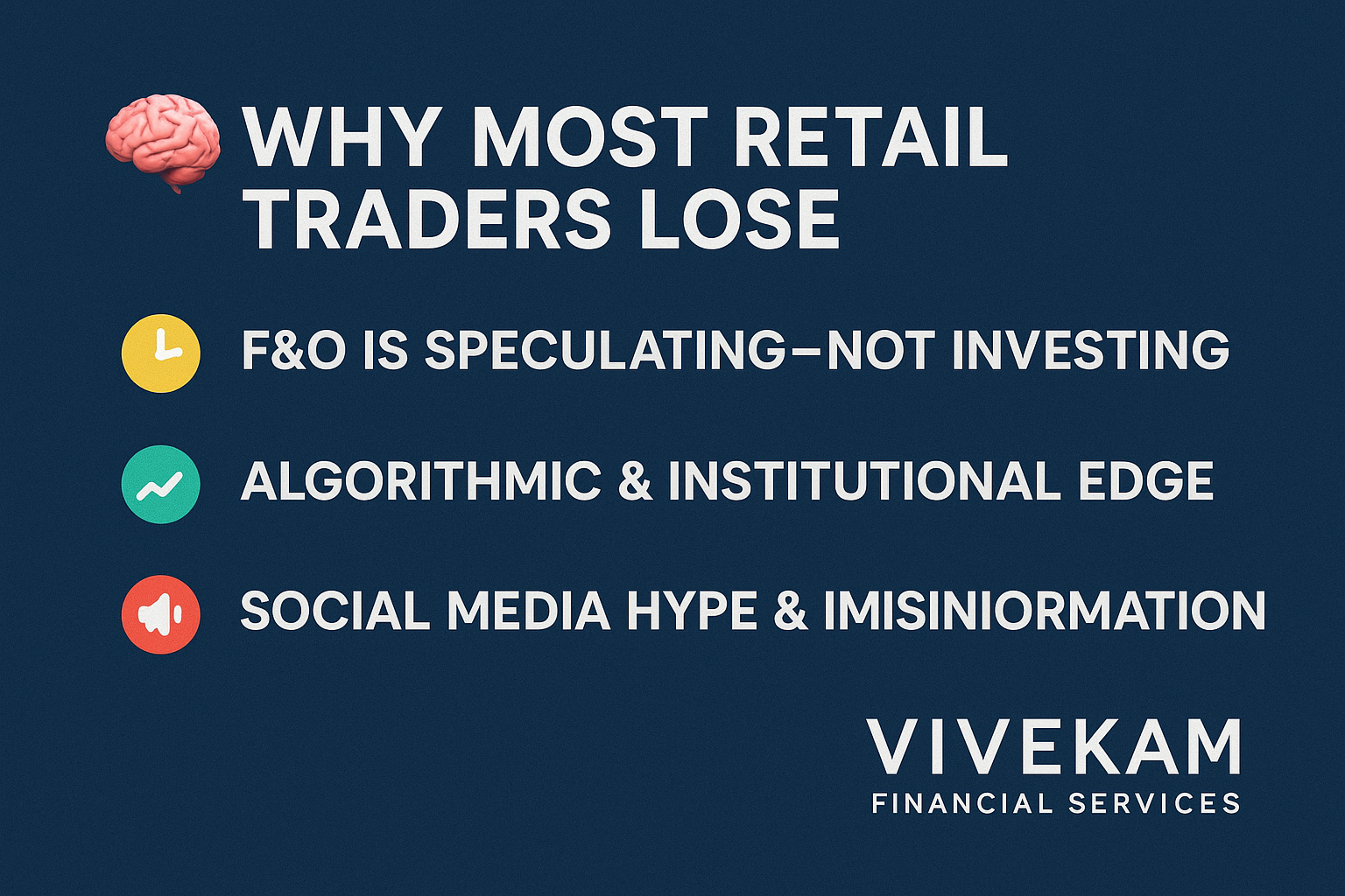 91% of retail traders lost money in F&O - Vivekam